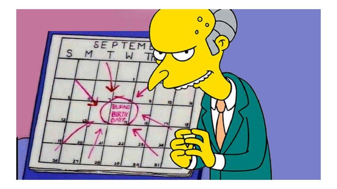 Los Simpson: furor en las redes por el cumpleaños del Señor Burns | Los ... Los Simpson: furor en las redes por el cumpleaños del Señor Burns | Los ...